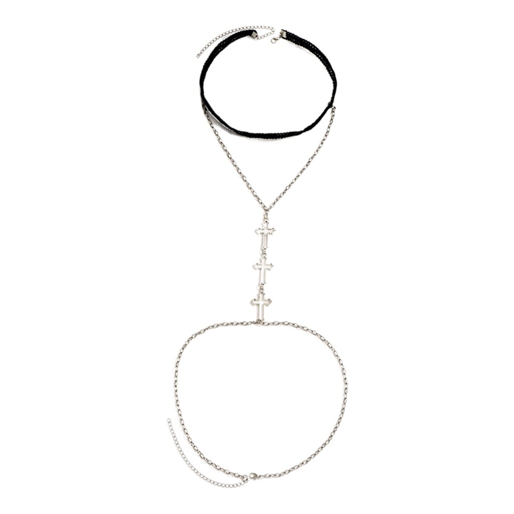 Women Leg Chains Multi-layer Chain Crossed Pendant Body Chains Suitable for Beach Holidays