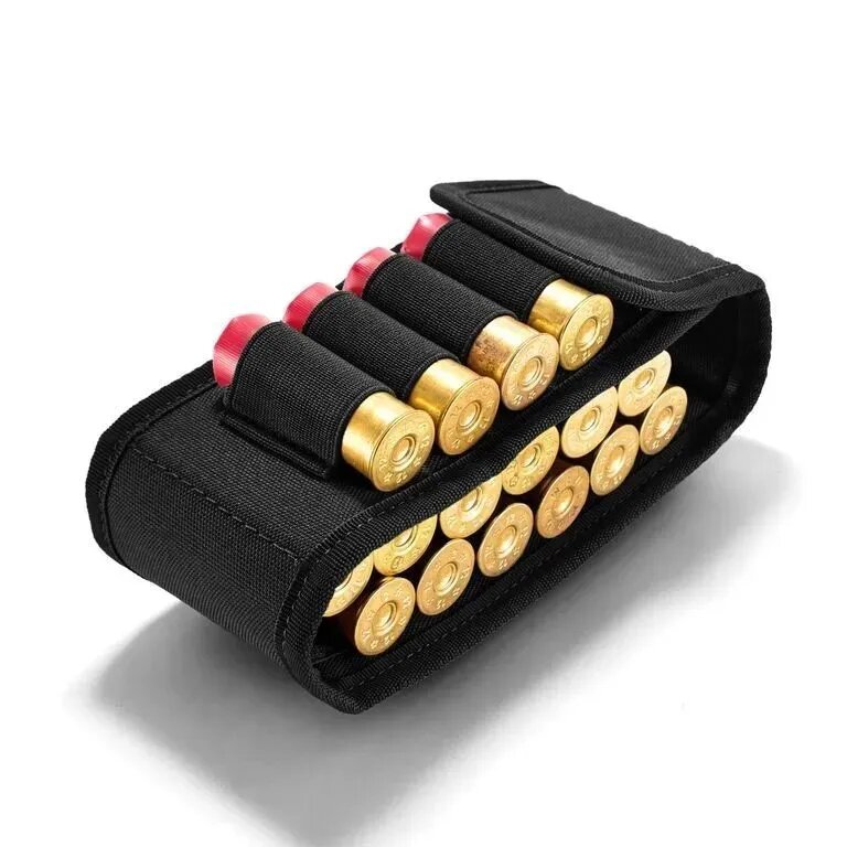 Кейс для патронов, 18х6 см, для патронов 12-20 калибра, черный нейлон