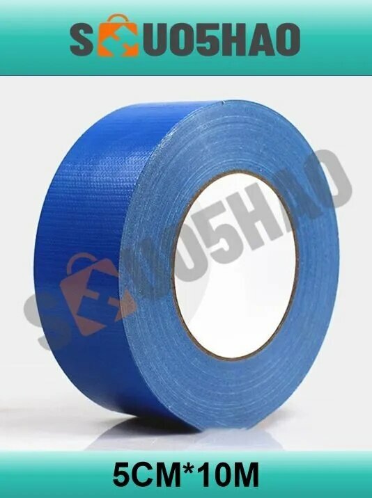 Скотч для ремонта тента тарпаулин синий/1 рулет/размер 5 см х 10 м /клейкая лента на тентовую ткань пвх, брезент оксфорд, палатку шатер, бассейн