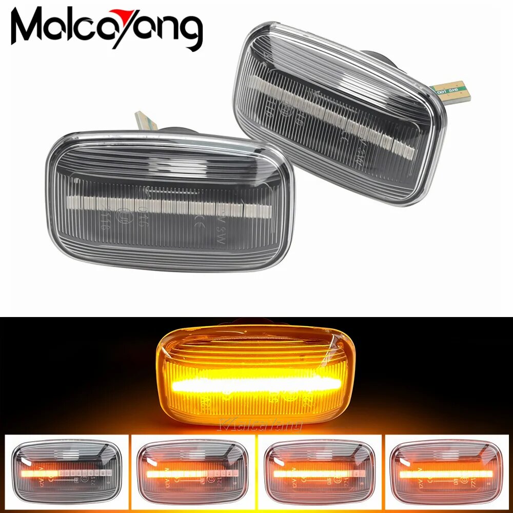 2 шт. LED поворотники Dynamci Crystal для Toyota Land Cruiser 70/80/100 (1998-2007)