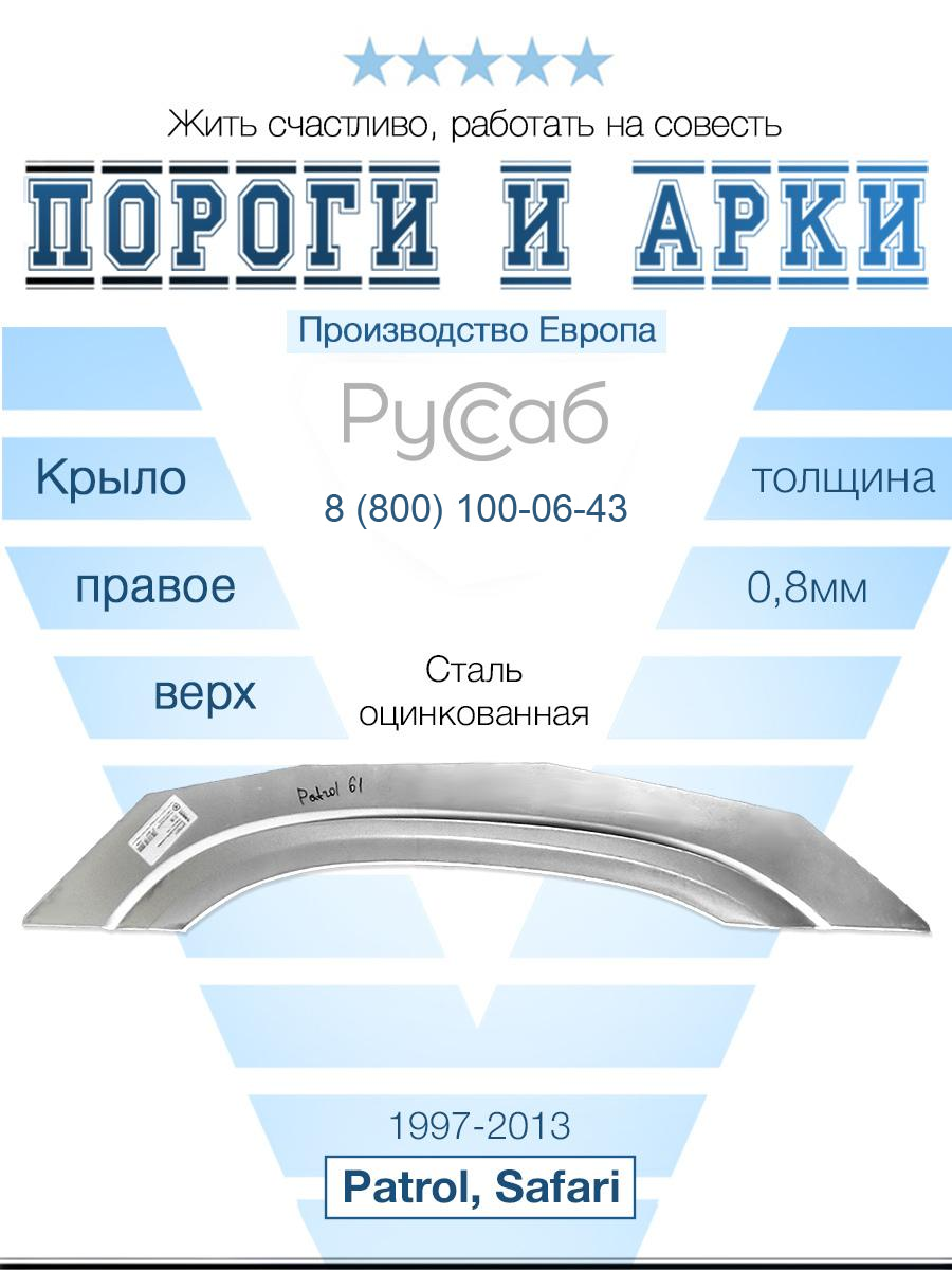 Ремкомплект для крыла правый (верх) Nissan Patrol, Safari 1997-2013 (Polcar)