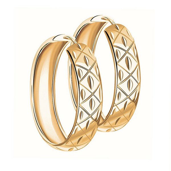 Серьги конго, красное золото, 585 проба