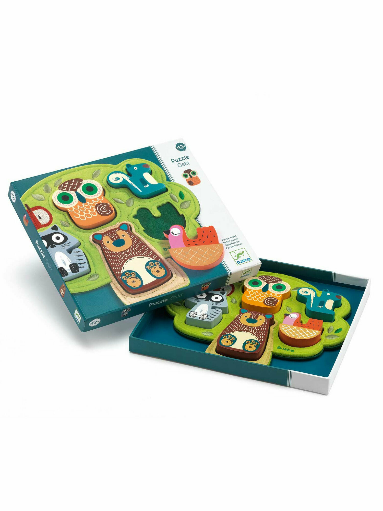 Развивающая деревянная игрушка головоломка пазл Djeco - Wooden Puzzles Oski Оски для детей от 1 года
