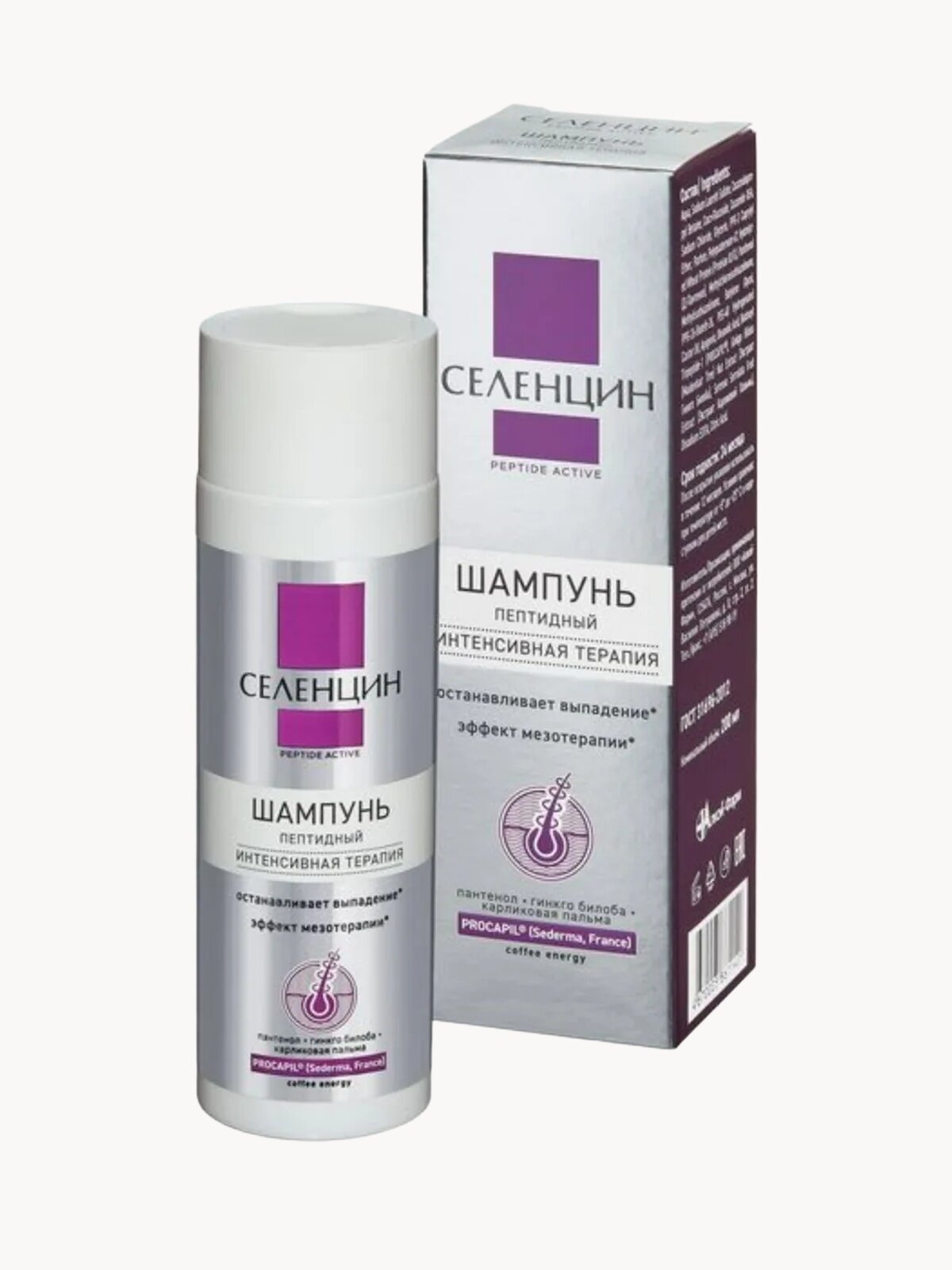Шампунь Селенцин Peptide Active, укрепляющий, против выпадения волос, пептидный, 200мл