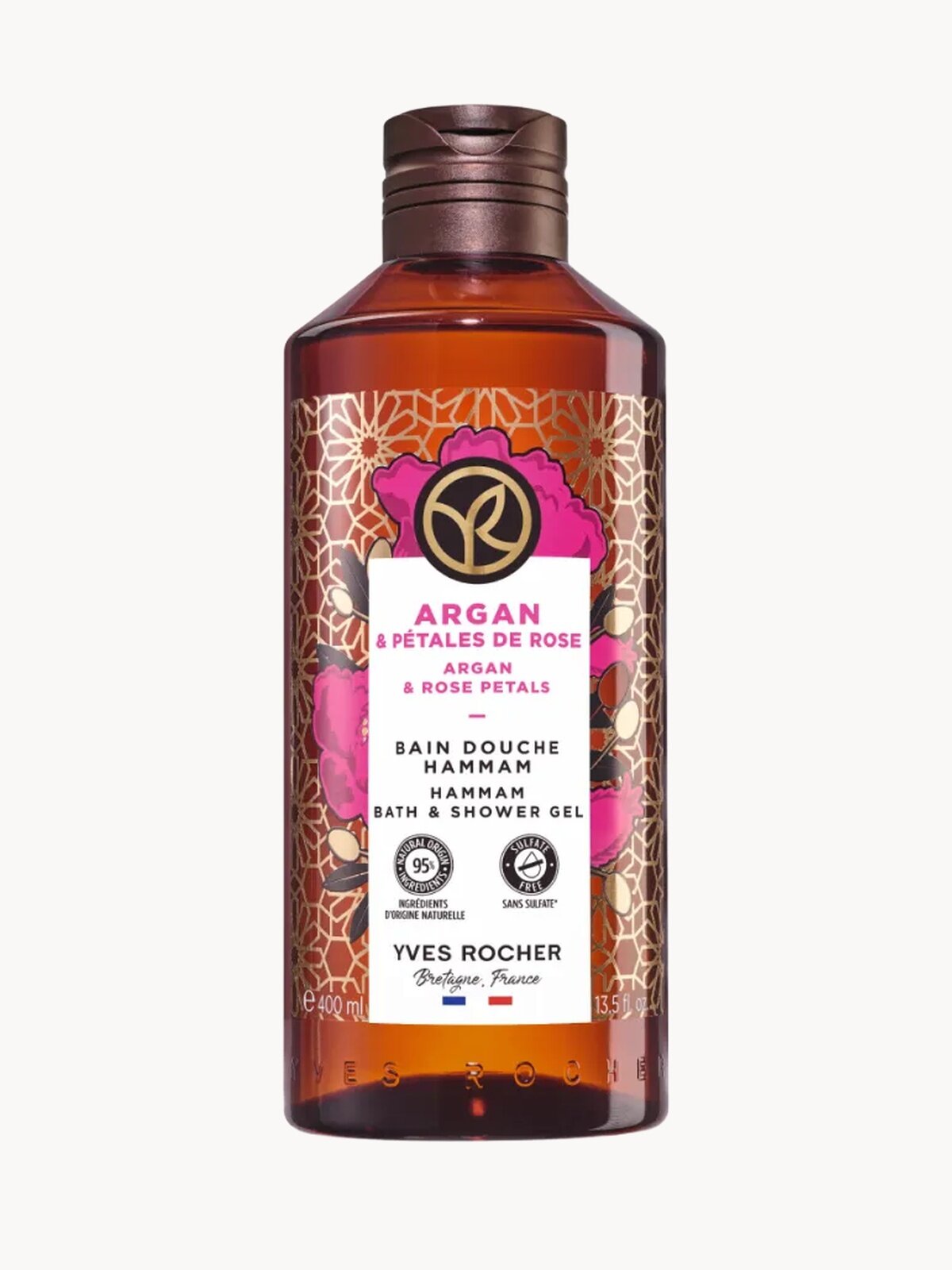 Yves Rocher Гель для Душа и Ванны с Арганией и Розой «Традиции хаммама», 400 мл