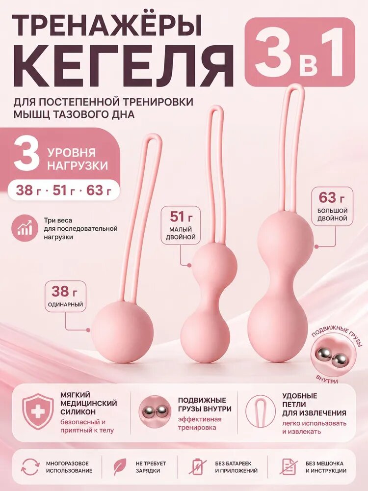 ВиброВайб Вагинальные шарики, 32 мм