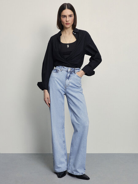 Джинсы широкие 