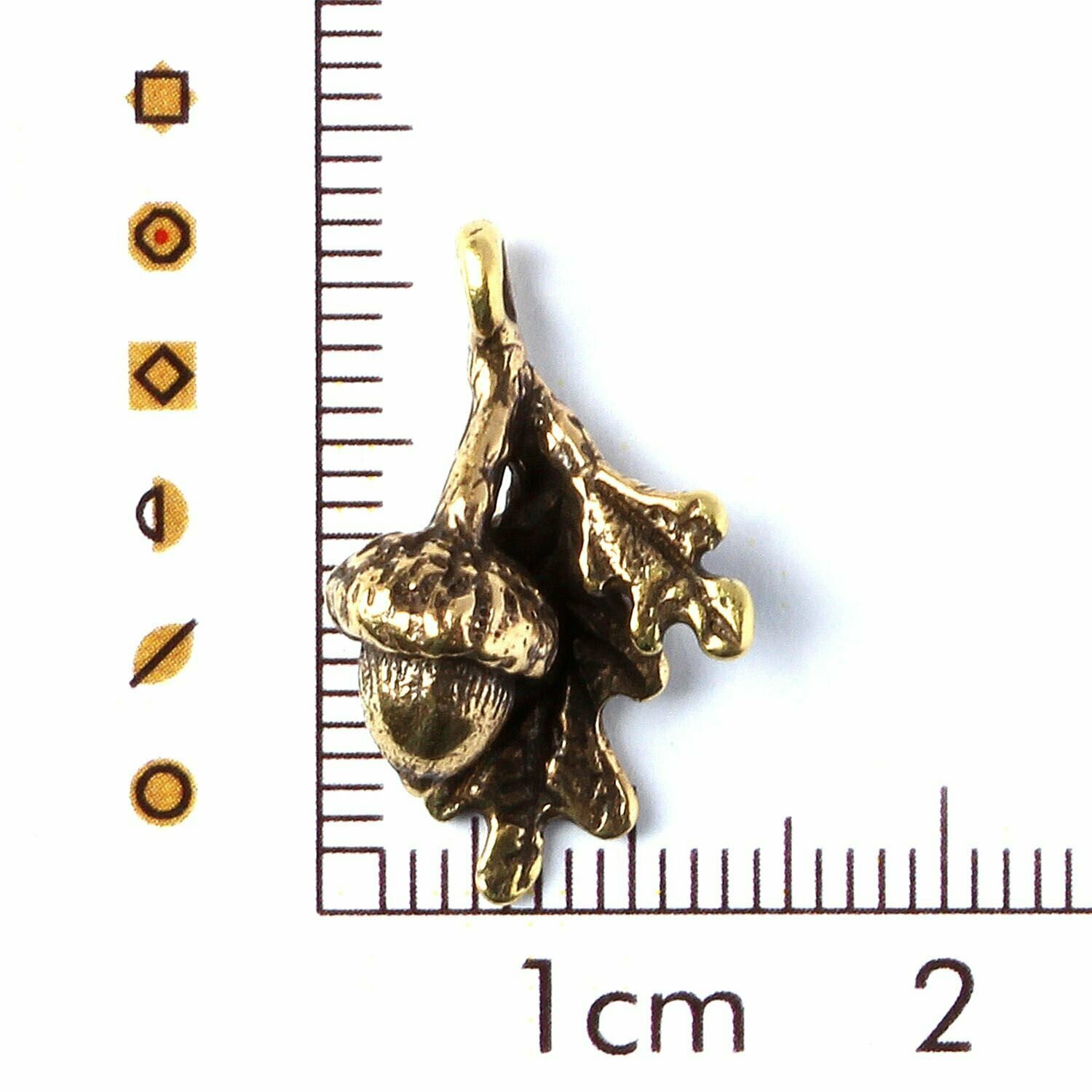 Подвеска ветка дуба, желудь фурнитура для украшений л4603(2) Anna Bronze — фото 1