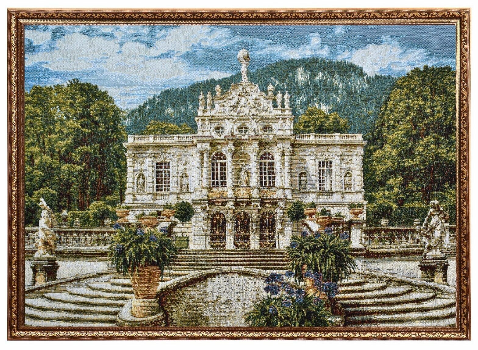 Гобеленовая картина "Белый замок линдерхоф" 70х50