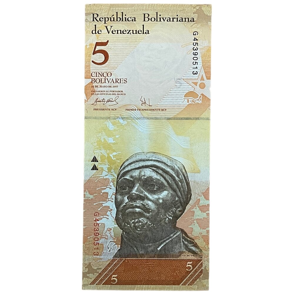 Венесуэла 5 боливаров 2007 г. (Серия G)