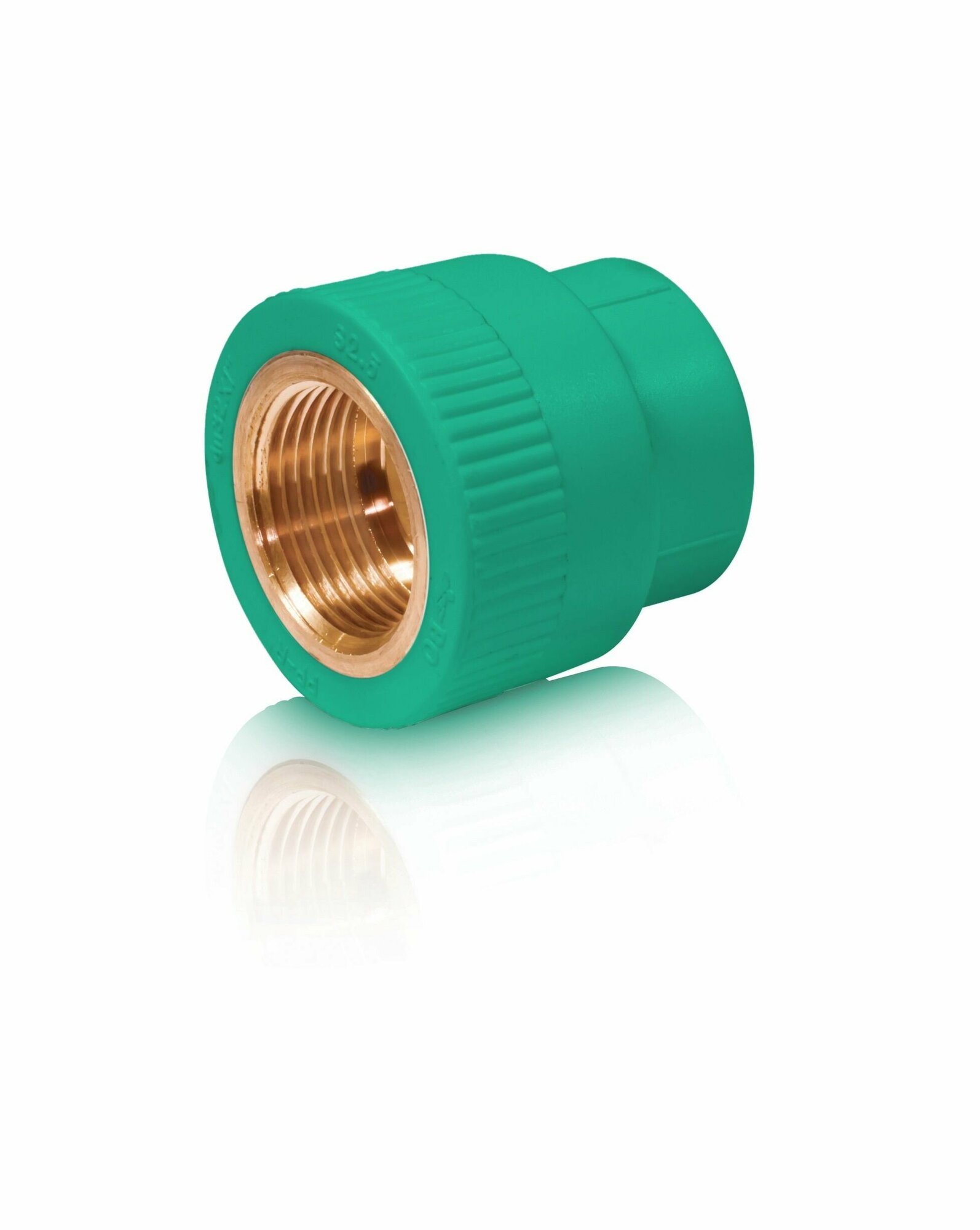 Муфта полипропиленовая Blue Ocean зеленая комбинированная с внутренней резьбой-25x1/2" (5 штуки)