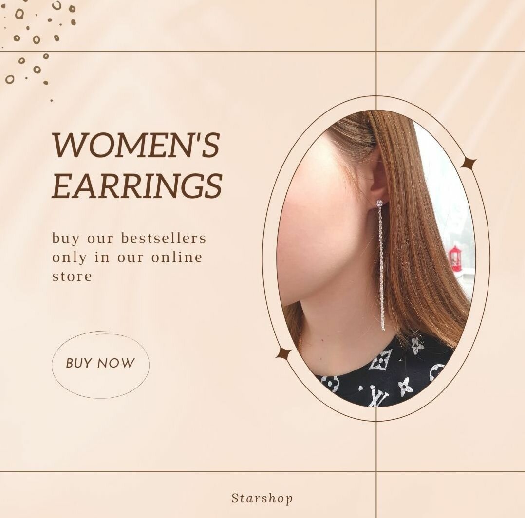 Серьги цепочки, кристалл