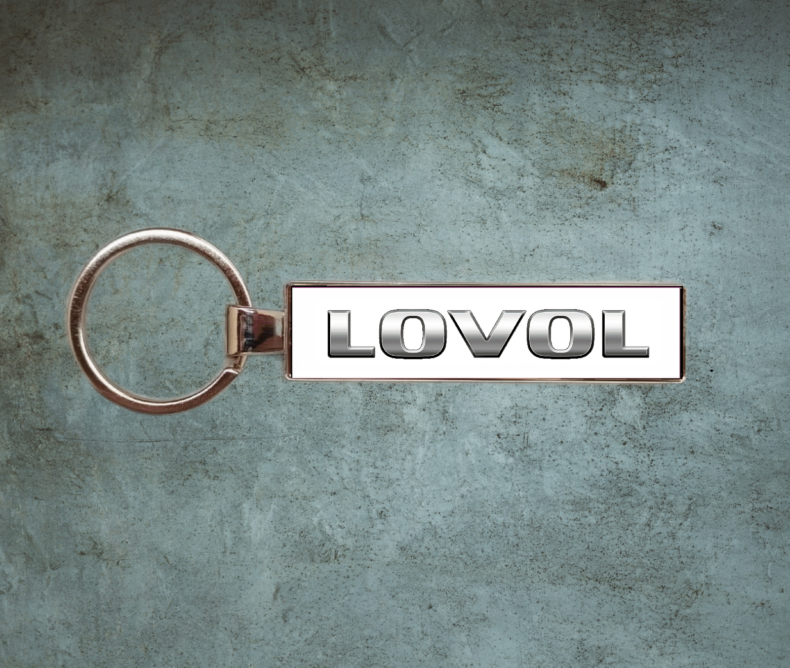 Брелок автомобильный металлический Foton Lovol ( для строительной техники, трактор, погрузчик, бульдозер, экскаватор)