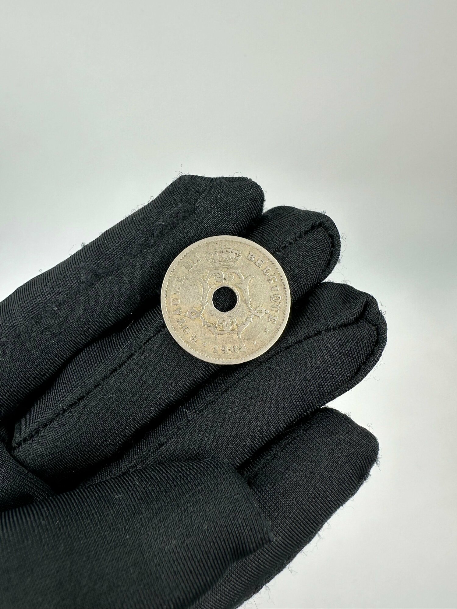 Монета Бельгия 10 сантимов 1902 год