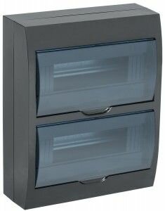 Бокс (корпус) пластик ЩРН-П-24 модулей навесной черный IP41