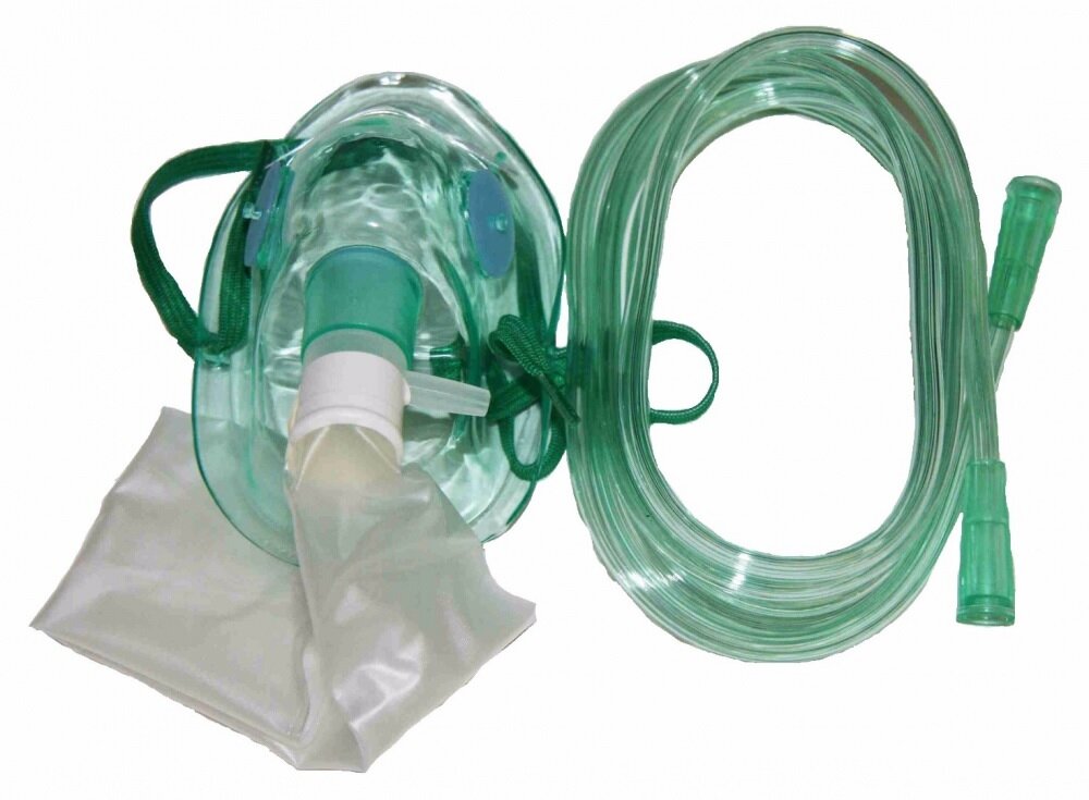 Маска кислородная Alba FS-931 с мешком и трубкой 2 м, р-р M