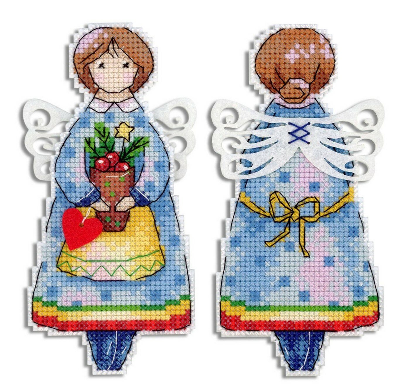 Вышивка Ангел зимы 13x6 см.