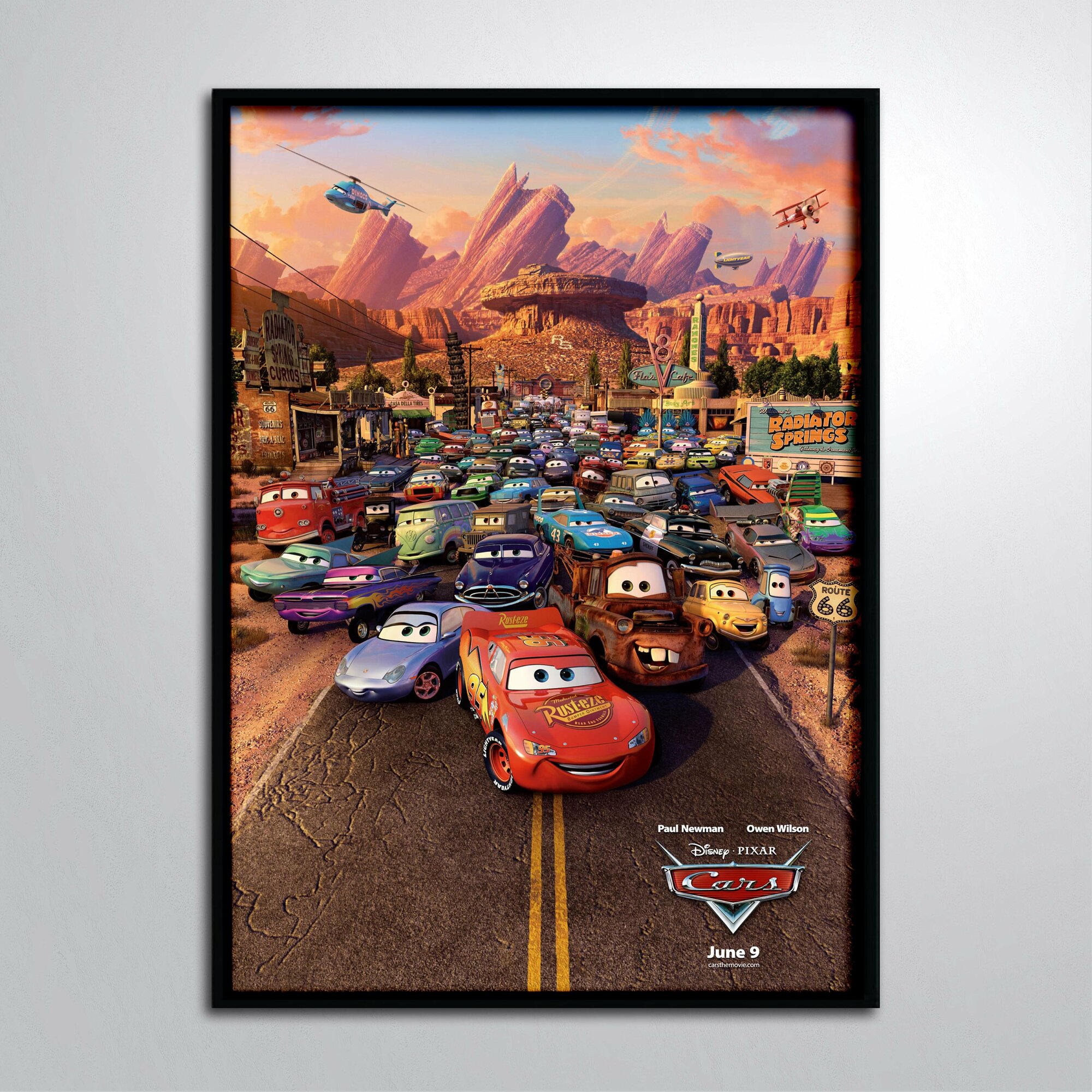 Постер без рамы/Тачки Дорога Cars (А2/420х594)