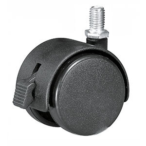 Колесные опоры | колесики мебельные EDSON CTB-50 со штифтом с тормозом (комплект 4 штуки)