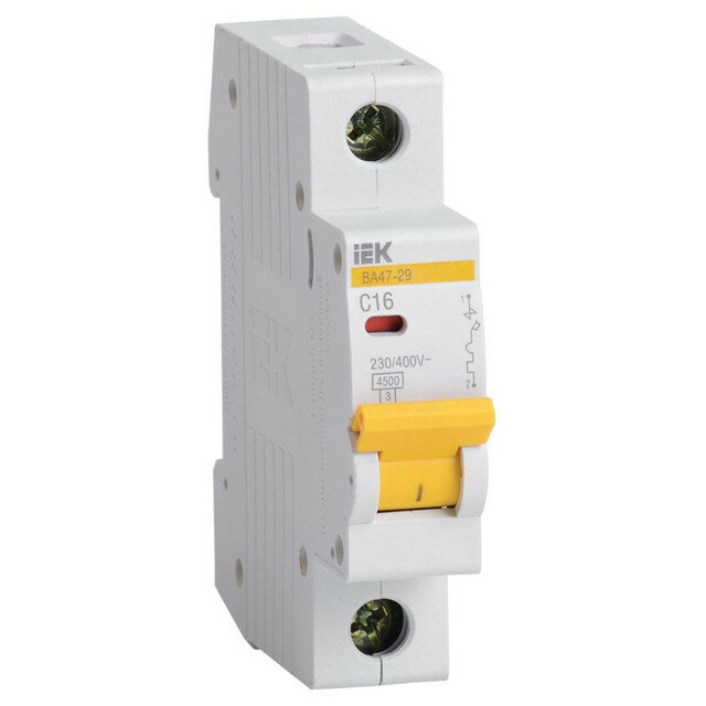 IEK KARAT VA47-29 1Р 16А автоматический выключатель 4,5кА для распределительных щитов
