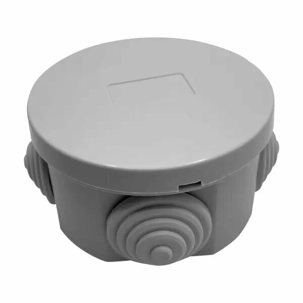 Распределительная коробка круглая открытая Lexman D 80x40 мм 4 ввода IP44 цвет серый