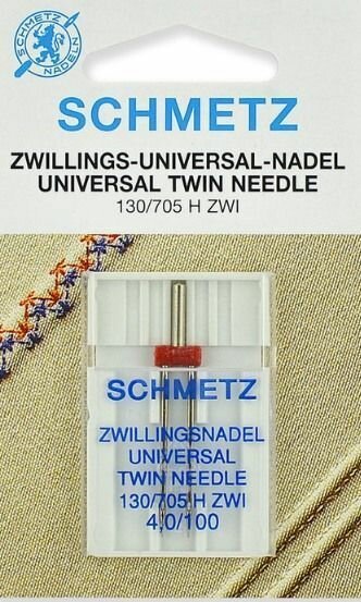 Иглы Schmetz двойные универсальные № 100/4 1 шт. 130/705H-ZWI