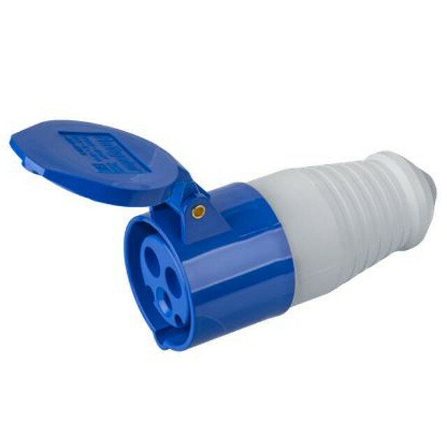 NAVIGATOR переносная силовая розетка кабельная 16A 220В IP44 2P+PE синего цвета