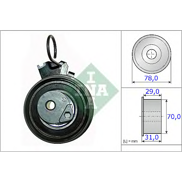 INA 531053210 (0340639SX / 0381439 / 0N1619) ролик натяжной ремня грм Elantra (Элантра) 1.8i-2.0i 16v 00