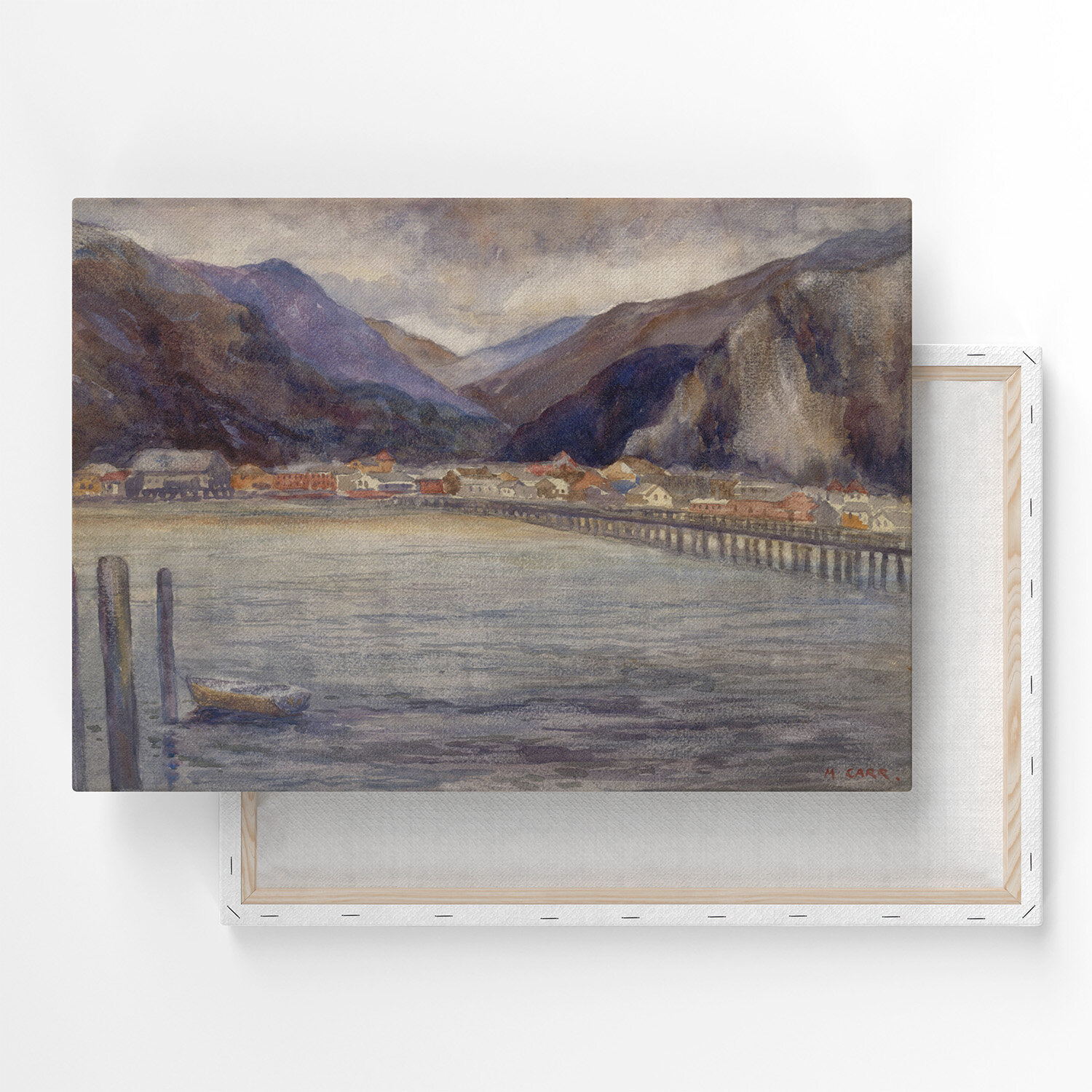 Картина на холсте, репродукция / Эмили Карр - Skagway from End of Wharf / Размер 80 x 106 см