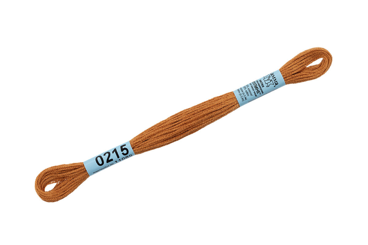 Мулине GAMMA нитки для вышивания 8м. 0215 золотисто-коричневый, 1 штука.
