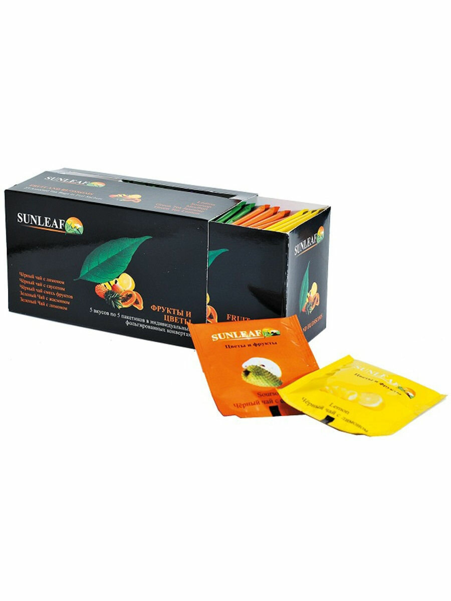 Чай "Sunleaf" ассорти "Fruit & Blossoms" - 25 пакетиков