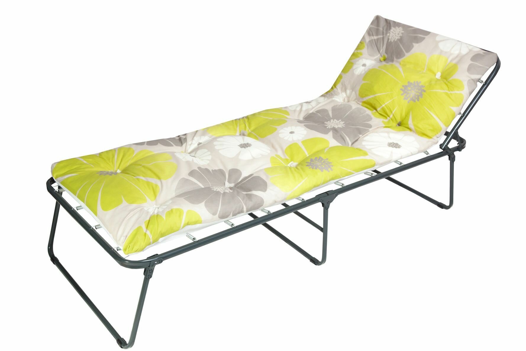 Кровать Olsa "Надин 648", раскладная, металл, матрас в комплекте, раскладушка с матрасом