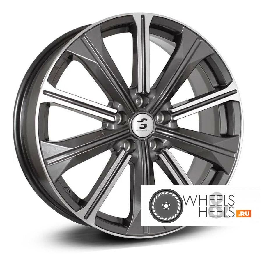 Premium Series КР013 Tiguan 19x7 5x112 et43 dia57.1 Графитовый глянцевый с полированной лицевой поверхностью