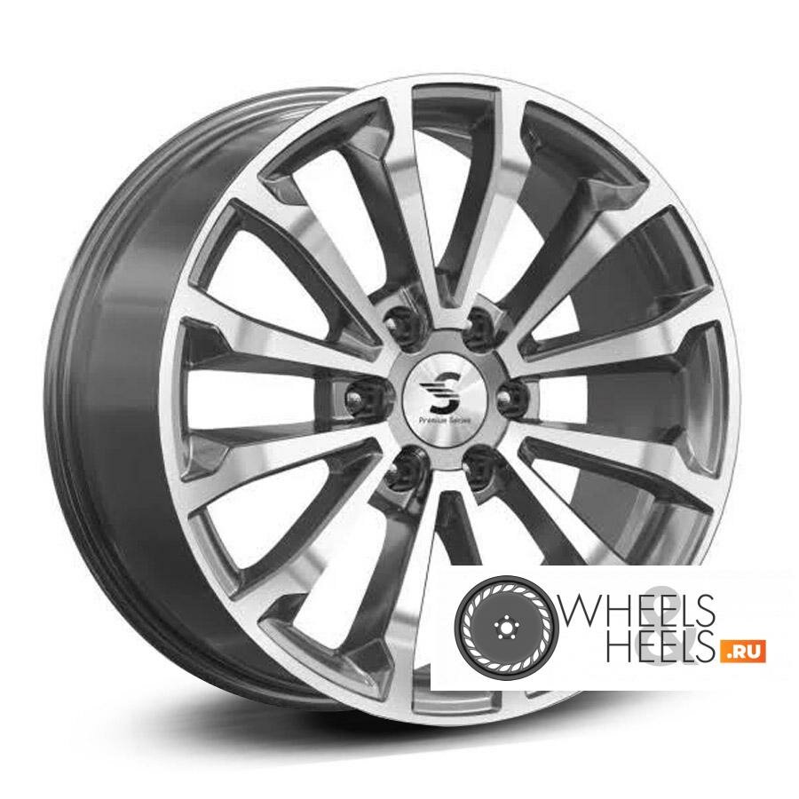 Диск Premium Series КР006 Tank 500 20x8.5 6x139.7 et33 dia100.1 Темно - серый глянцевый с полированной лицевой поверхнос