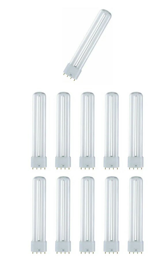 10шт/уп. Лампа Люминесцентная Dulux 36Вт 220V 2G11 CFL L 2600Лм 4000К D-18mm L-411mm Диммируемая Энергосберегающая Свет Дневной белый OSRAM, уп. 10шт