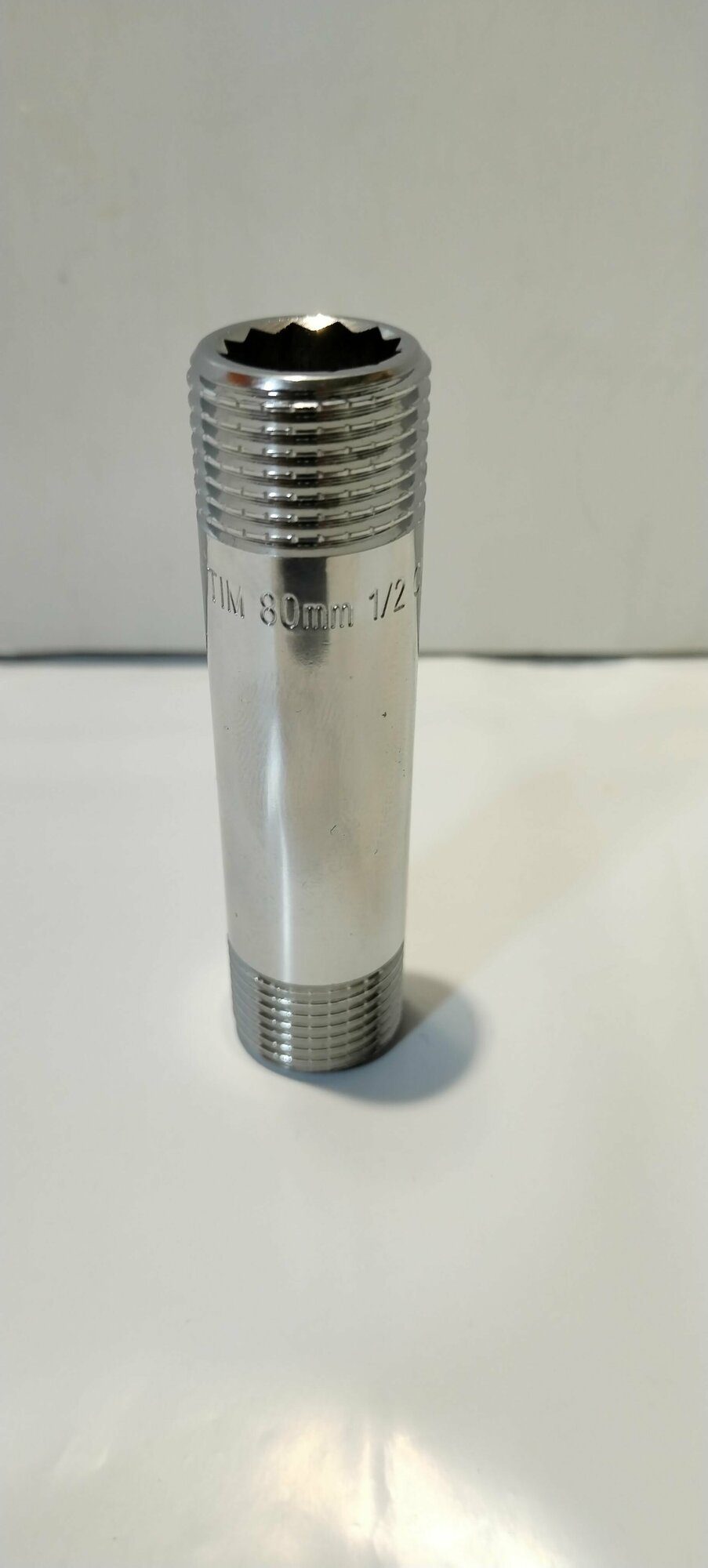 Бочонок хромированный удлиненный TIM SM022-80 1/2"80мм
