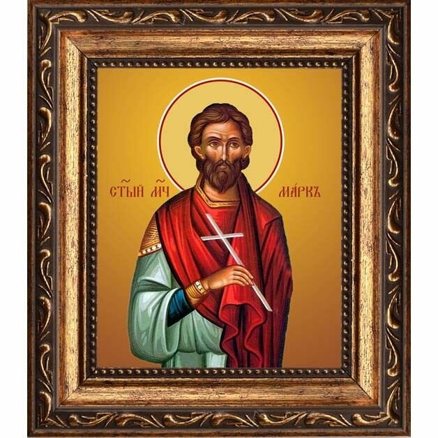 Марк святой мученик. Икона на холсте. (10 х 12 см / В раме)
