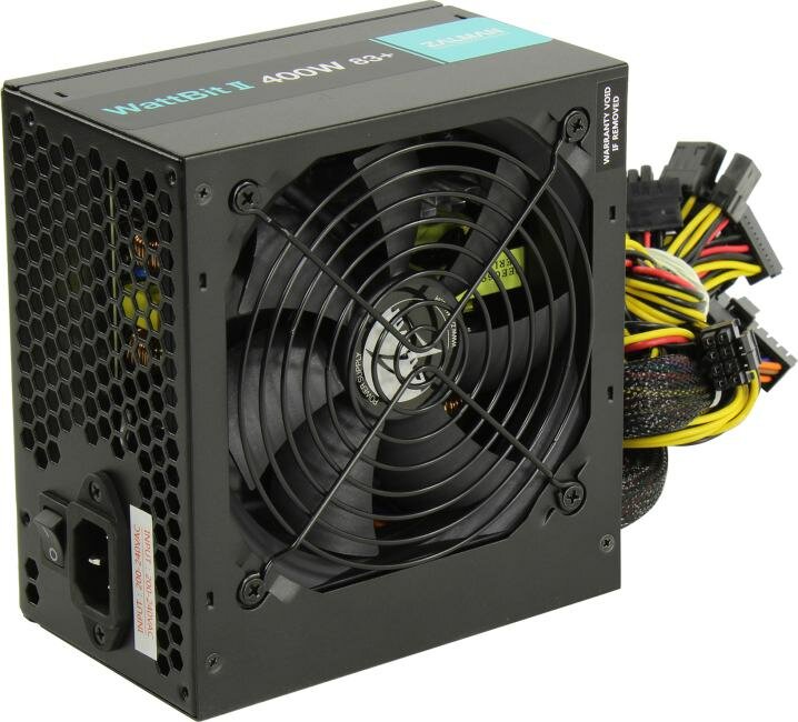 Блок питания Zalman ZM400-XEII 400Вт, ATX 12V DC, Efficiency Max 83%, выходы +3,3V - 16А +5V - 15А