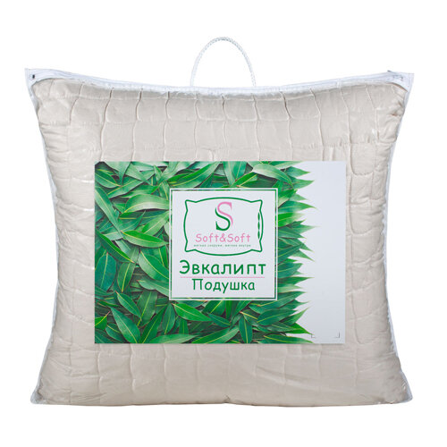 Подушка Софт&Софт эвкалипт лебяжий пух пв/микрофибра 70х70см