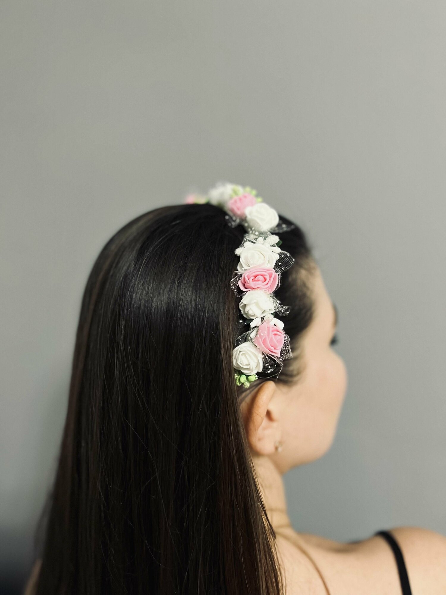 Ободок с цветами для волос