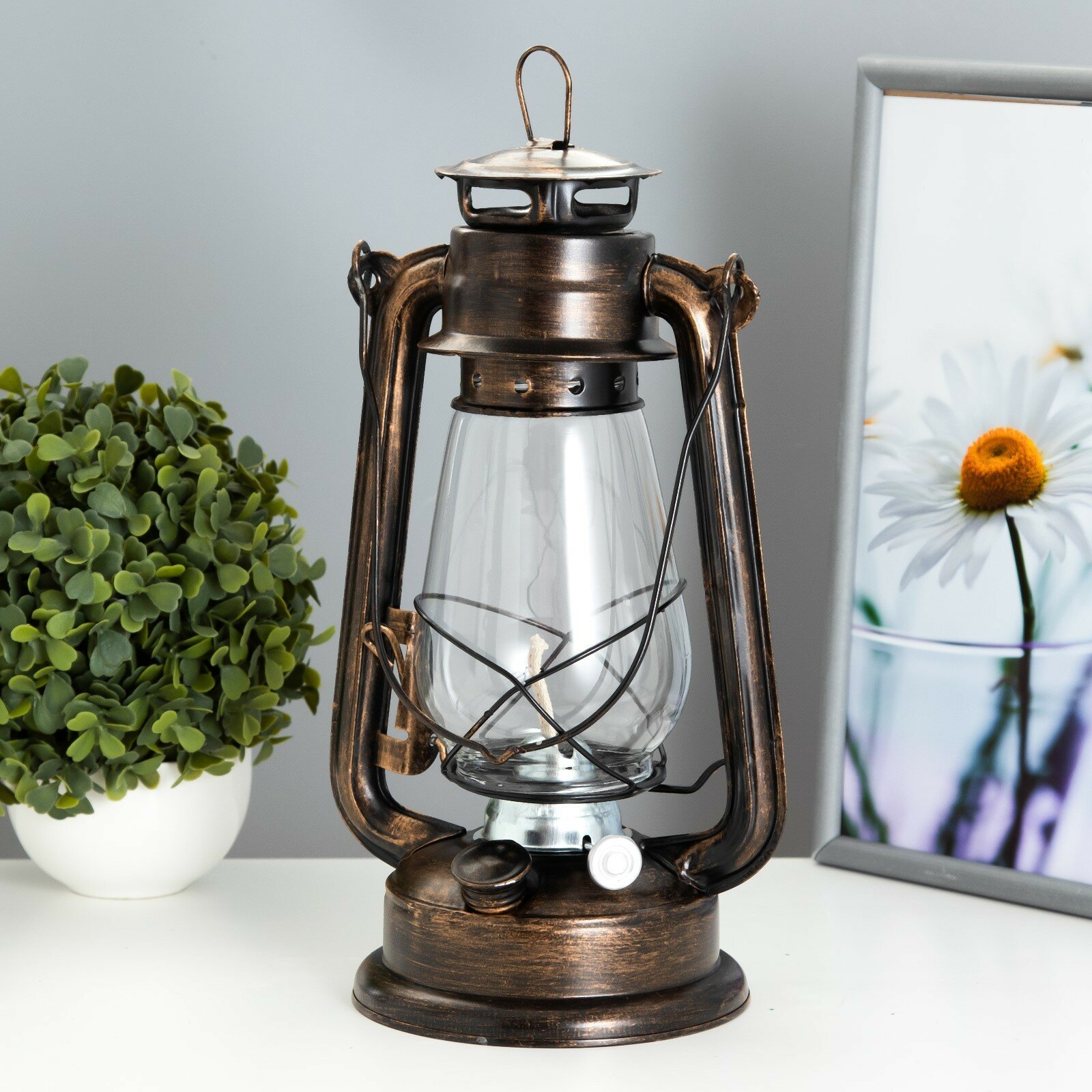 Керосиновая лампа декоративная 14×14×30 см RISALUX