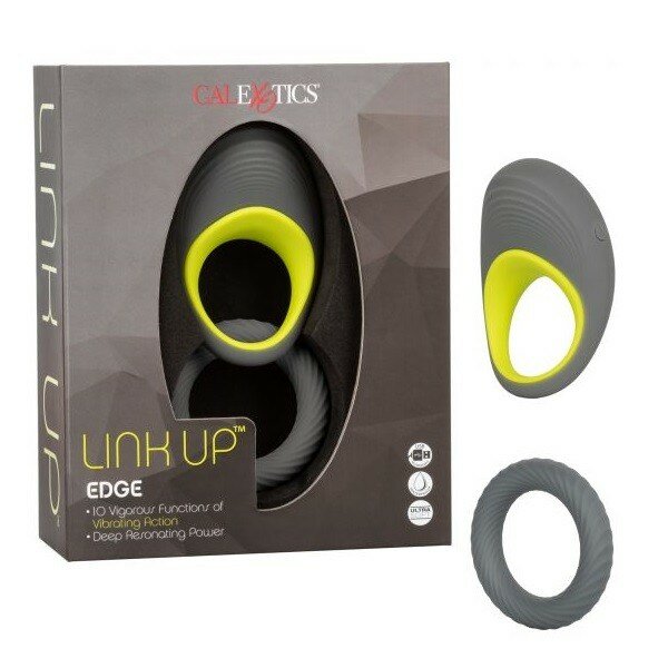 Набор эрекционных колец Calexotics Link Up Edge Rings! ребристые, силикон