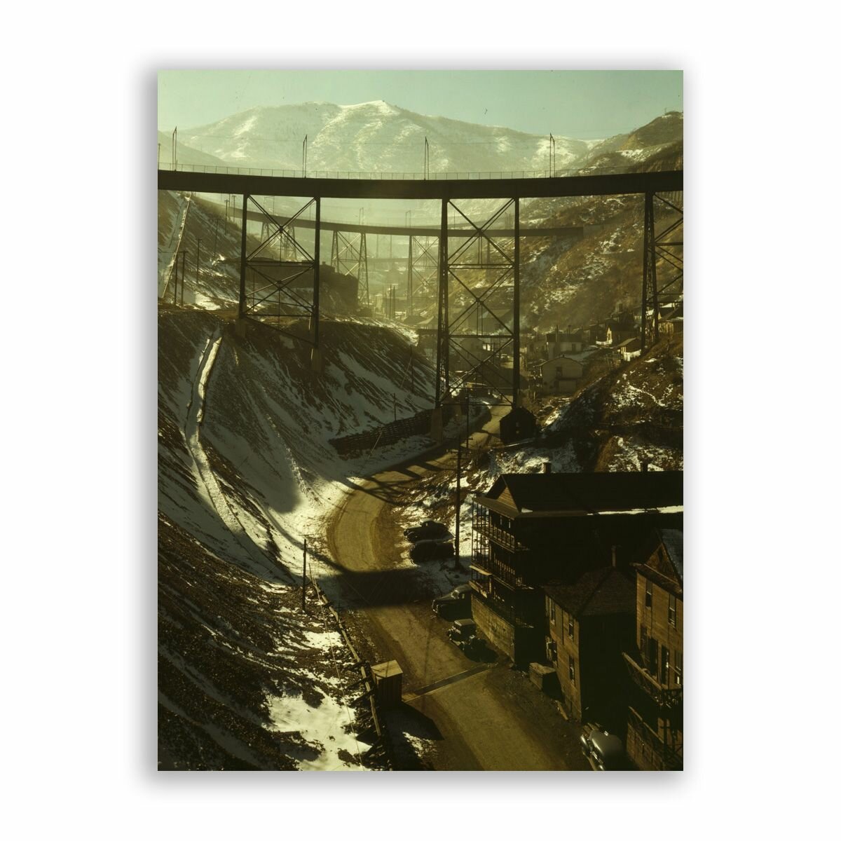 Постер, плакат на бумаге / Американские индустриальные ретро фотографии / Размер 30 x 40 см