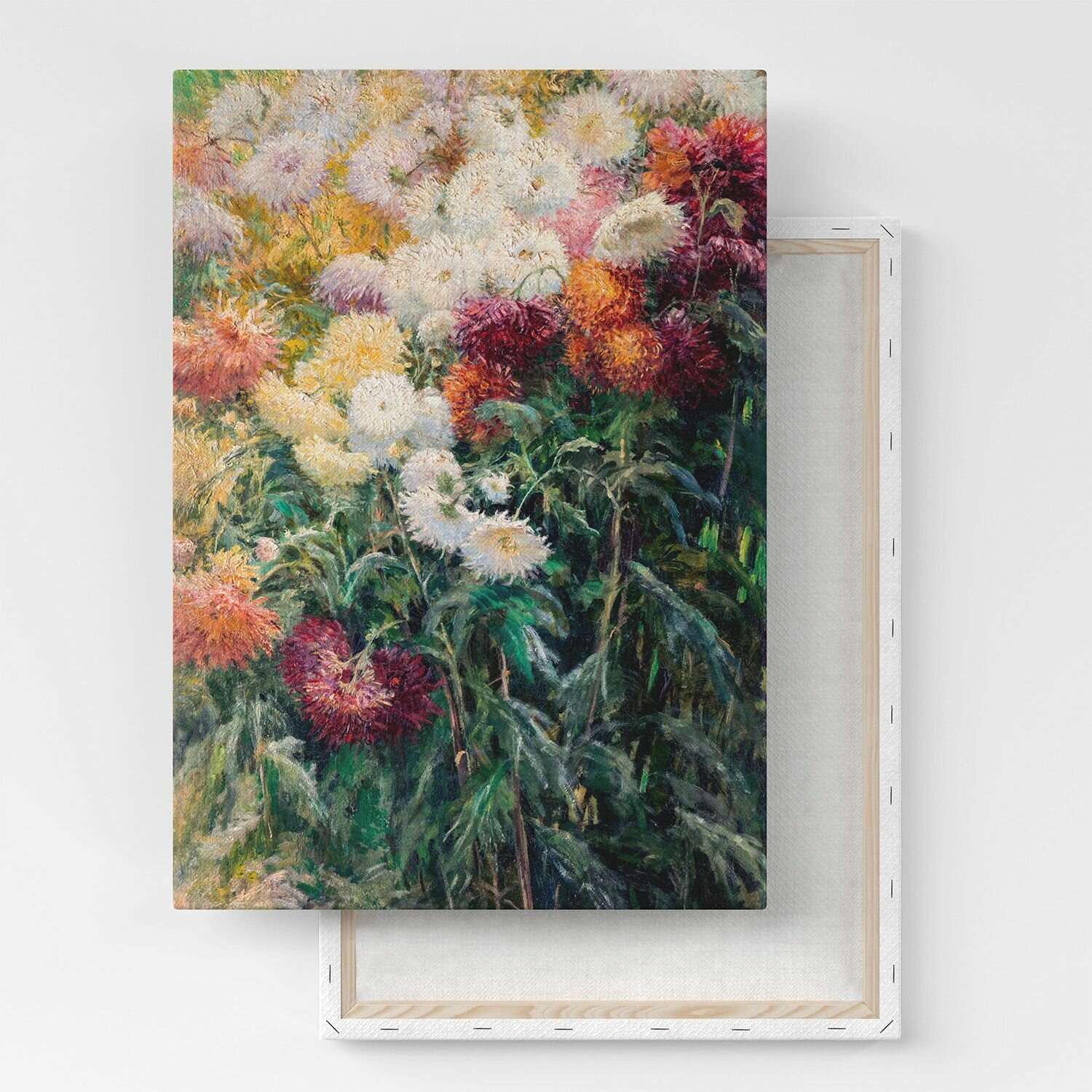 Картина на холсте, репродукция / Гюстав Кайботт - Chrysanthemums in the Garden / Размер 40 x 53 см