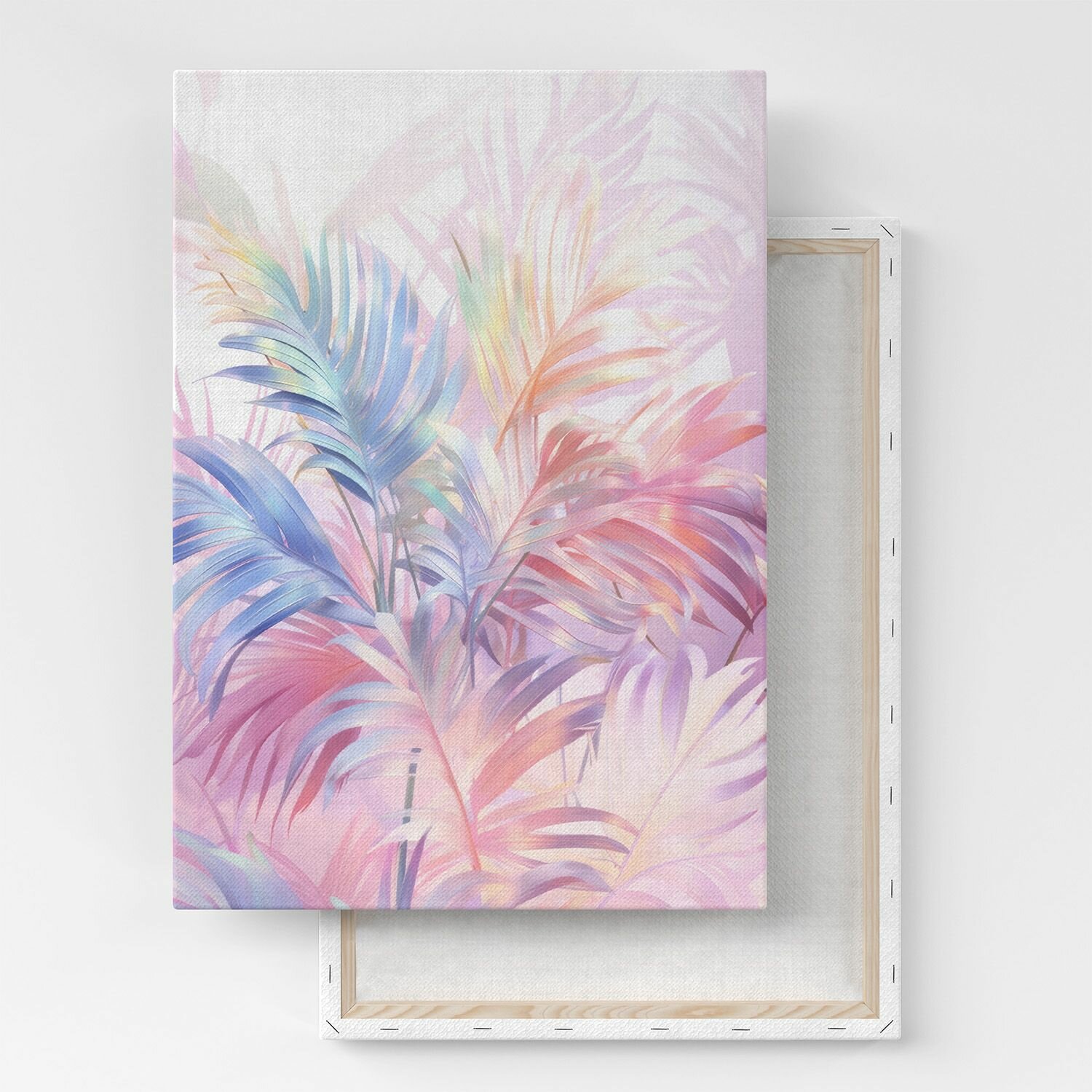 Картина на холсте, репродукция / Перламутровые листья / Размер 40 x 53 см