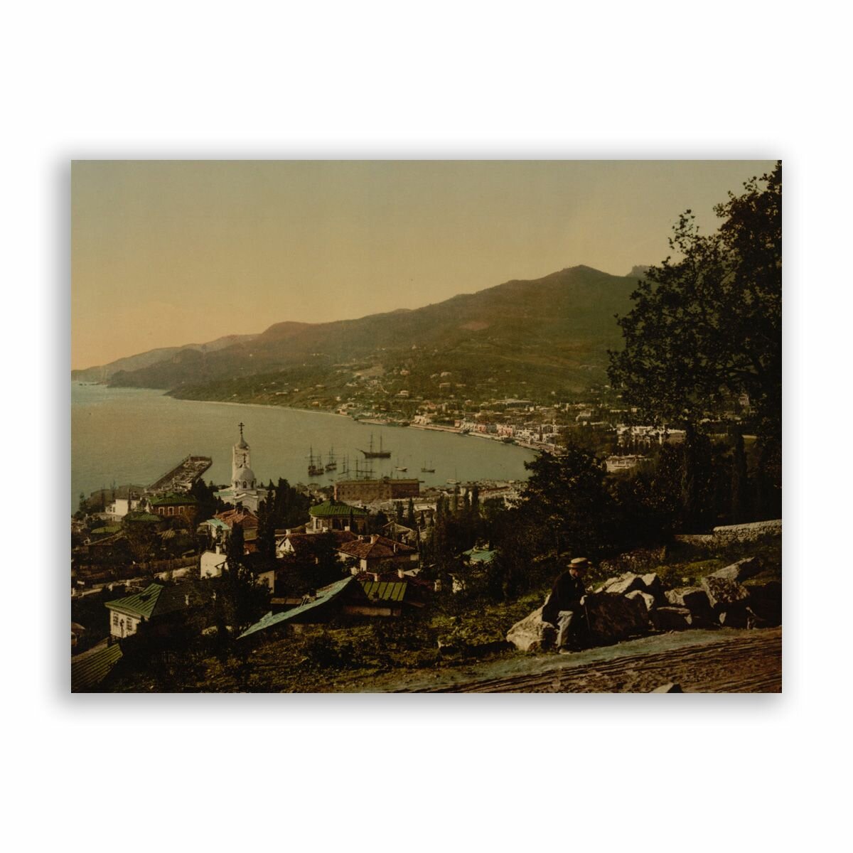 Постер, плакат на бумаге / From the Gursuff, road, Jalta, the Crimea, Russia / Размер 30 x 40 см