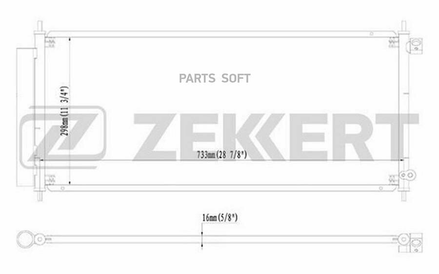 ZEKKERT MK-3134 Радиатор кондиционера Honda Jazz (GD_ GE3 GE2) 02- ()