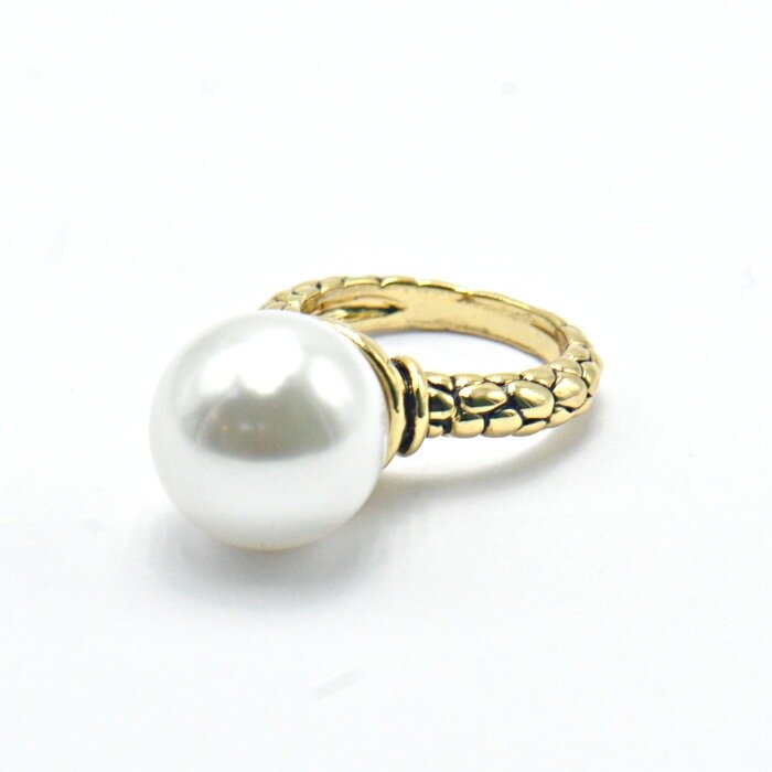 Кольцо, жемчуг имитация