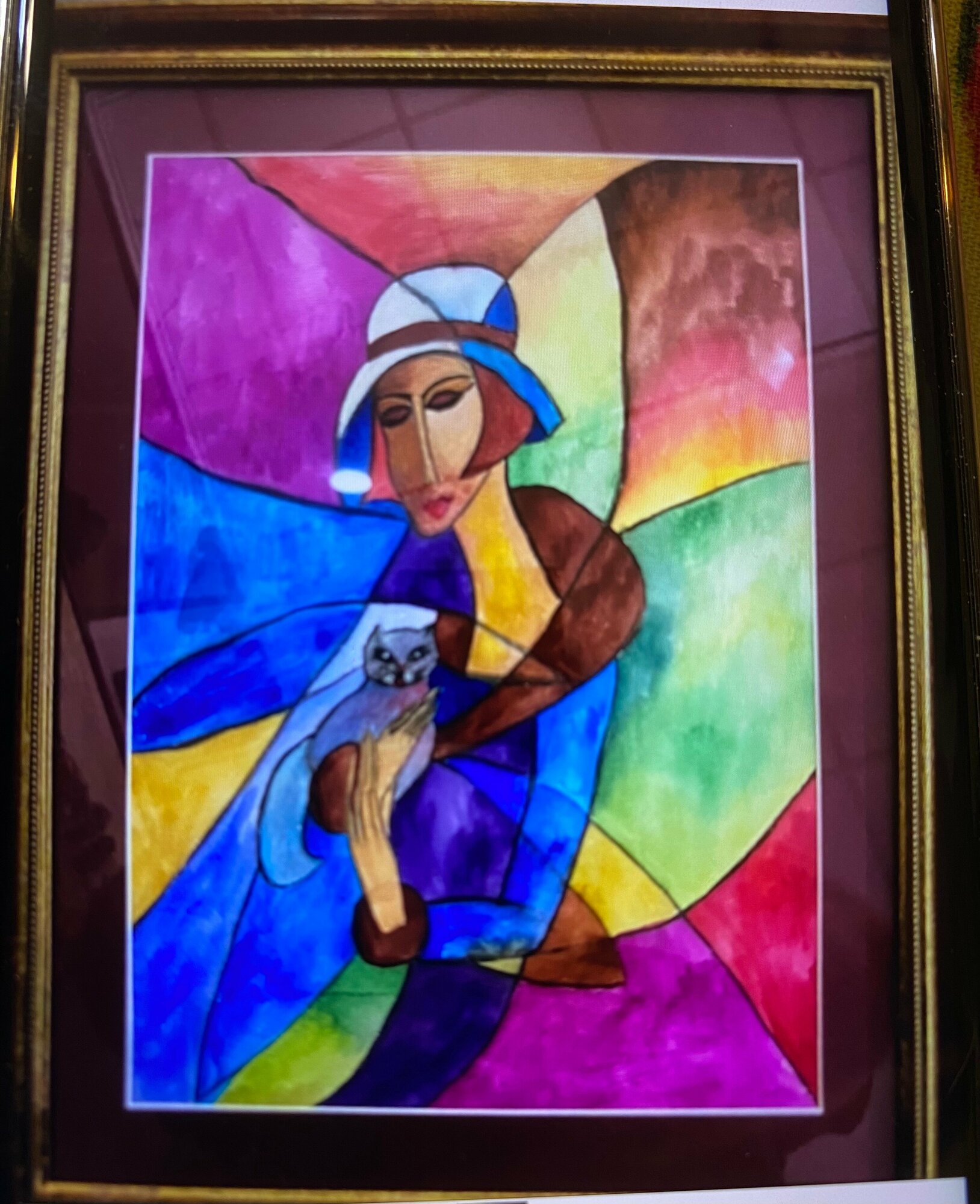 Картина в раме. Миляева Нина "Идиллия", акварель, 40x30. Авторская живопись.