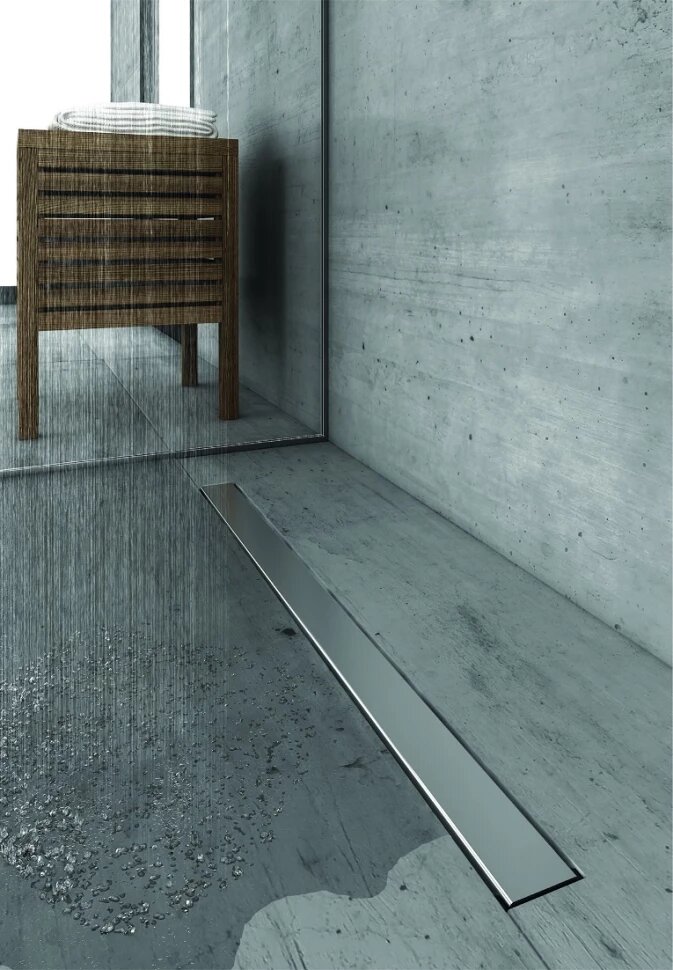 Душевой трап (лоток) Berges C1 Norma 090135 40 см, с решеткой, 2 в 1 под плитку, матовый хром